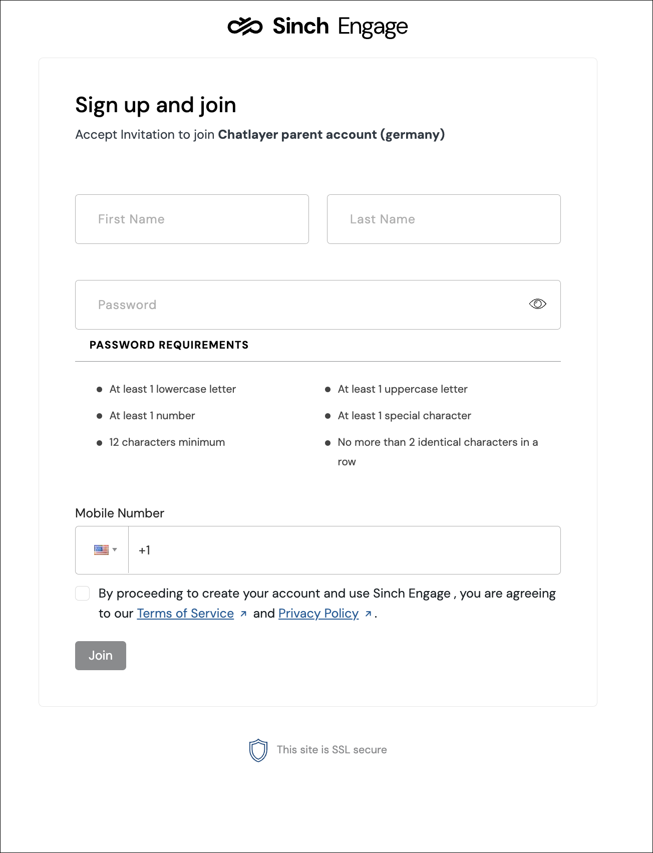 Accepting user invitations – Sinch Engage