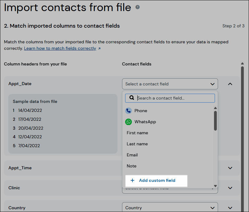 Creating & importing contacts – Sinch Engage