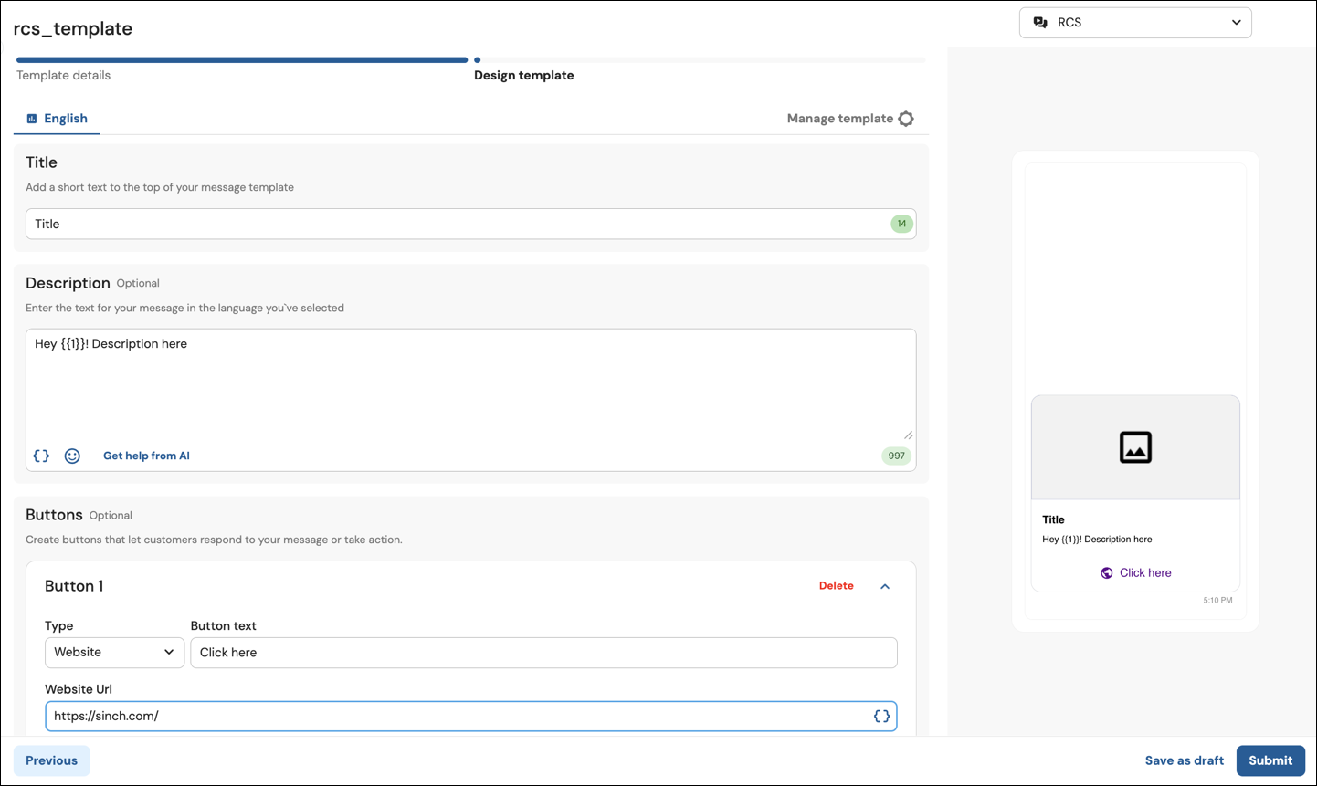 Sending RCS Messages via a Third-Party Integration – Sinch Engage