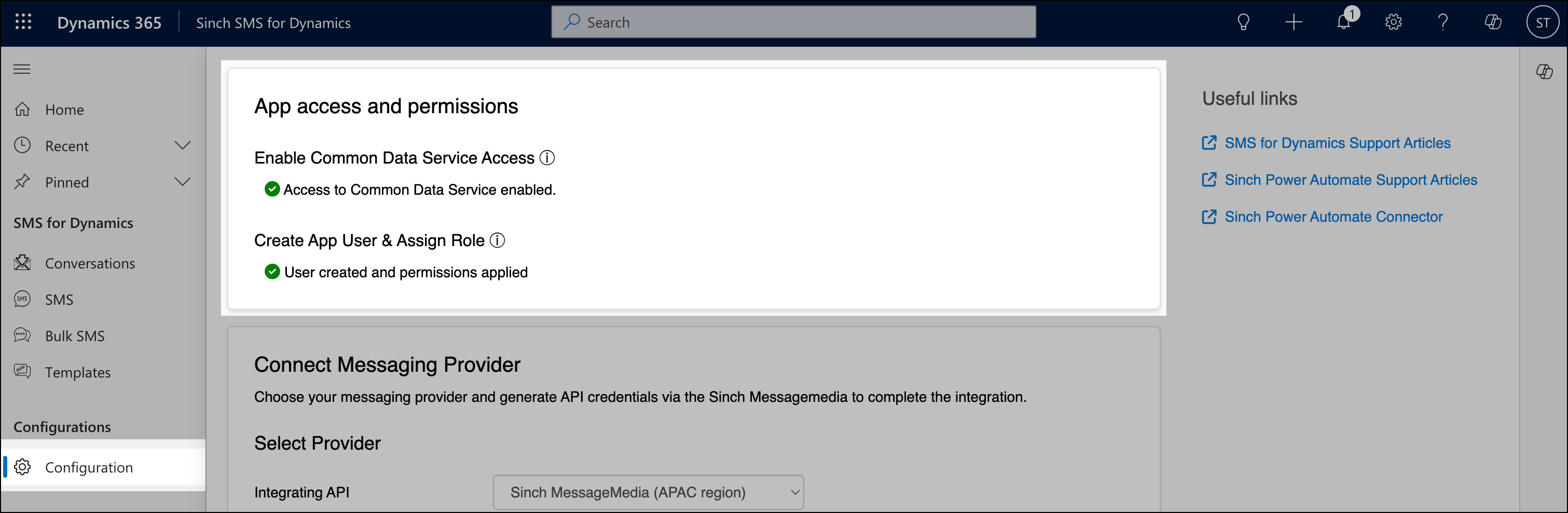 Dynamics | Configure SMS for Dynamics – Sinch Engage