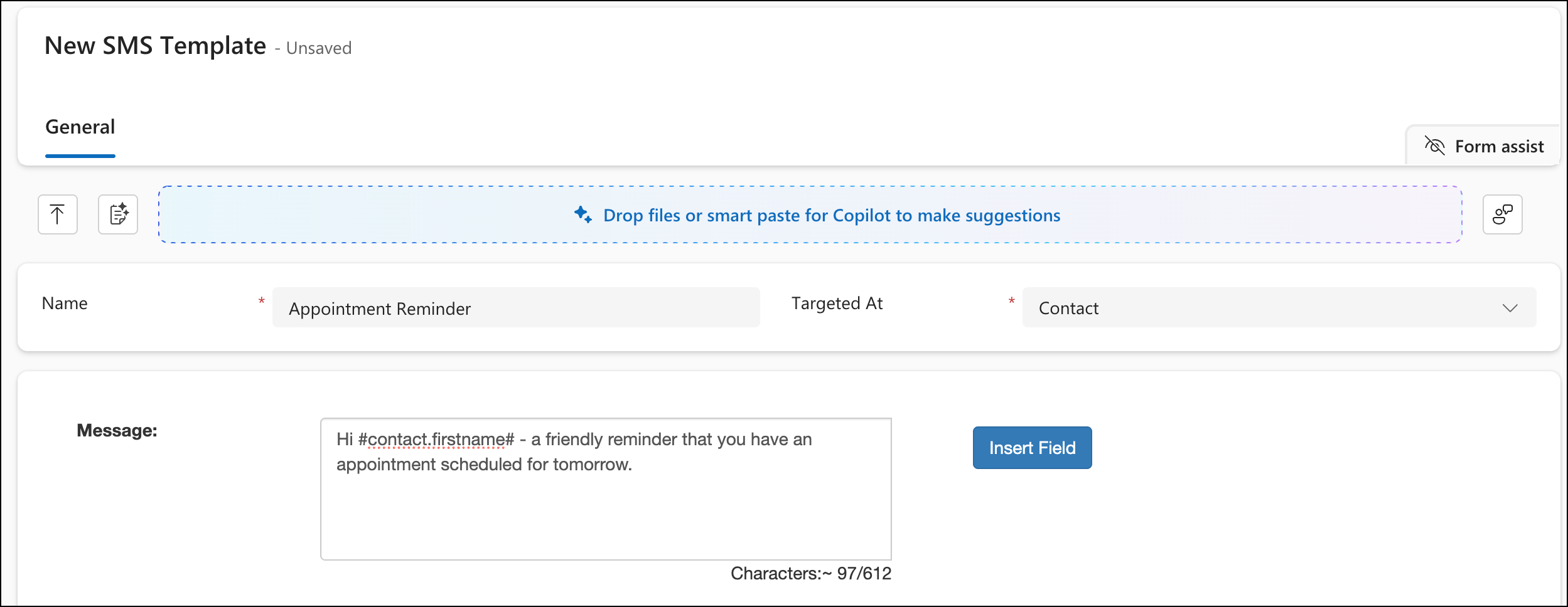 Dynamics | Create, edit or delete SMS templates – Sinch Engage