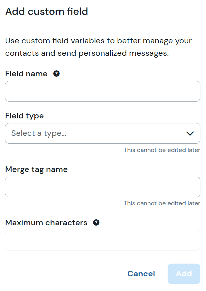 Using contact fields – Sinch Engage