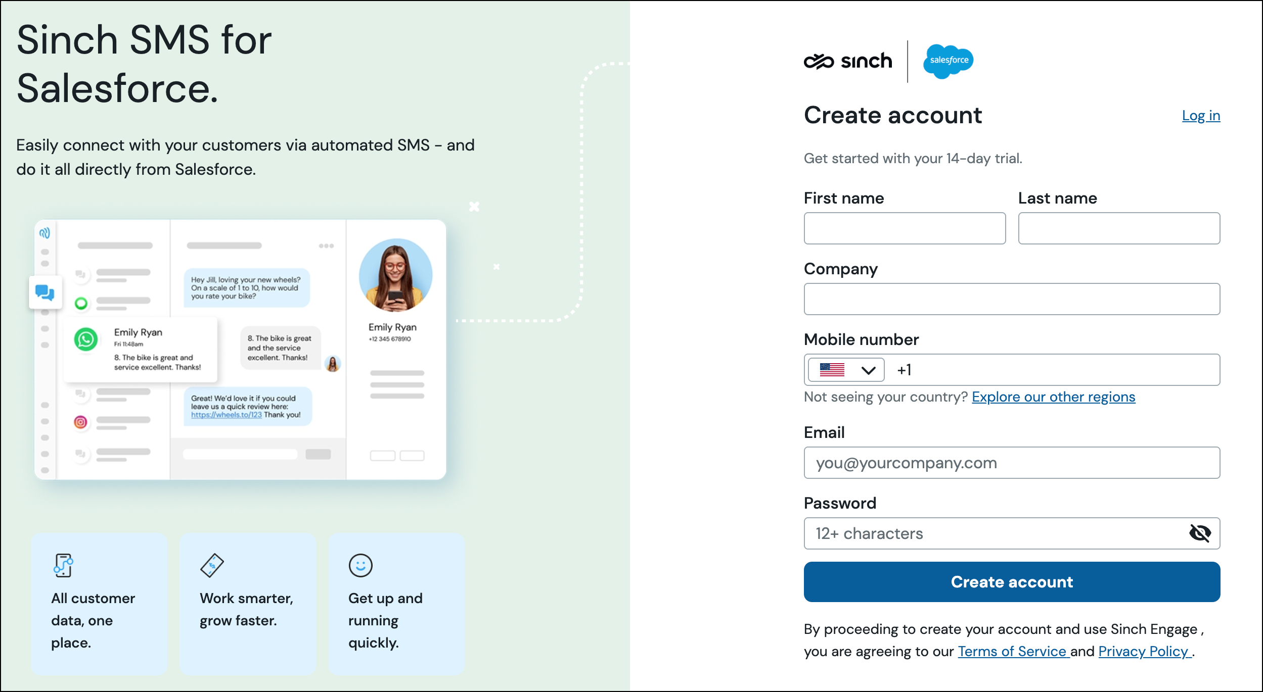 Salesforce | Setup | Step 1: Connect your Sinch account – Sinch Engage