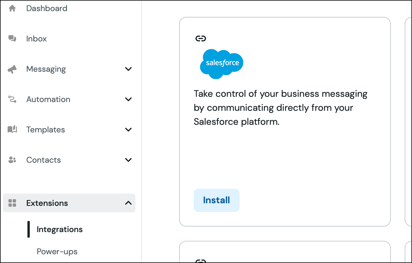 Salesforce | Setup | Step 1: Connect your Sinch account – Sinch Engage