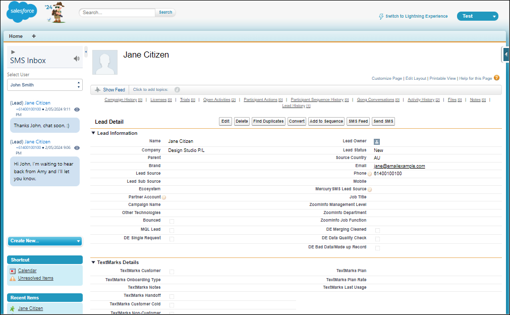 Salesforce | Setup | Add the SMS Inbox – Sinch Engage