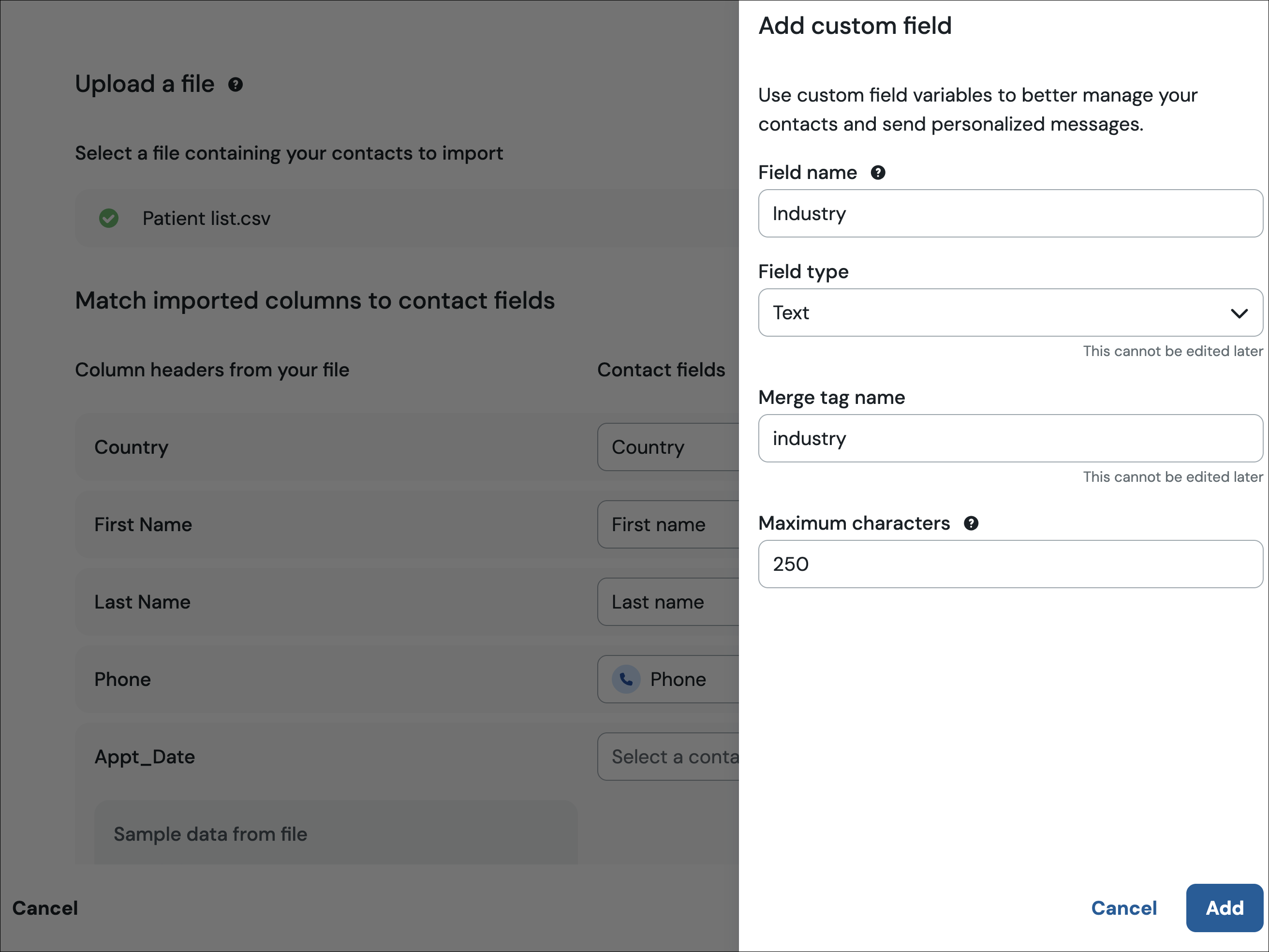Importing contacts – Sinch Engage