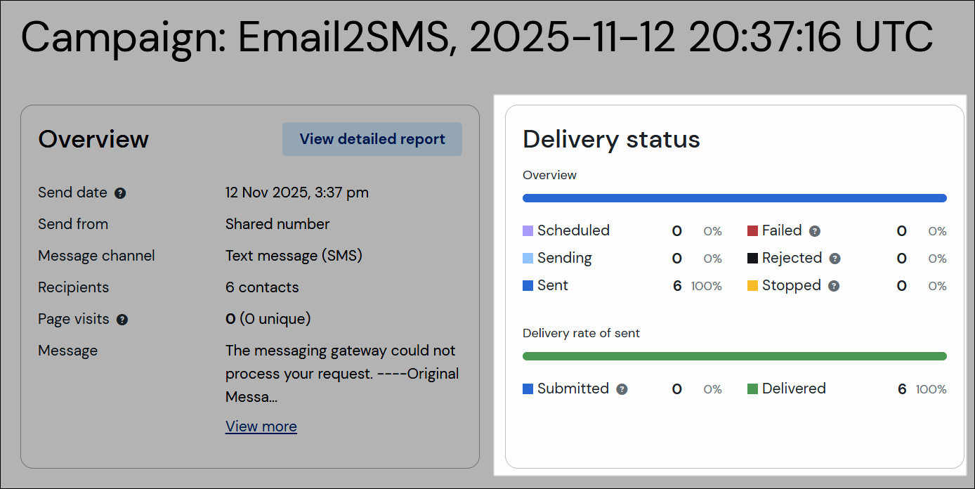 Message status definitions & codes – Sinch Engage