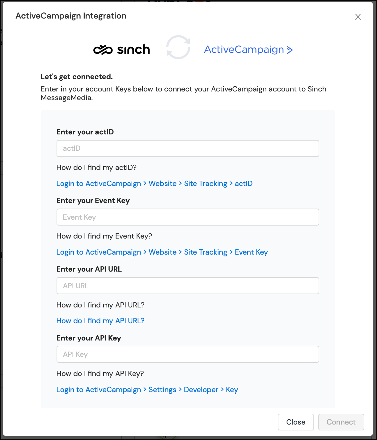 ActiveCampaign | Setup | Step 1: Connect your ActiveCampaign account to ...