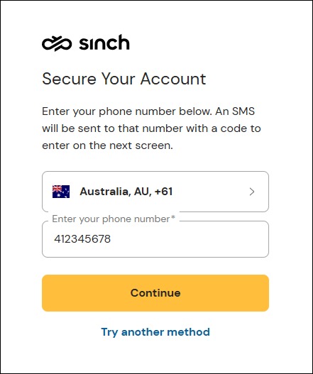 Sign in with Sinch ID – Sinch Engage